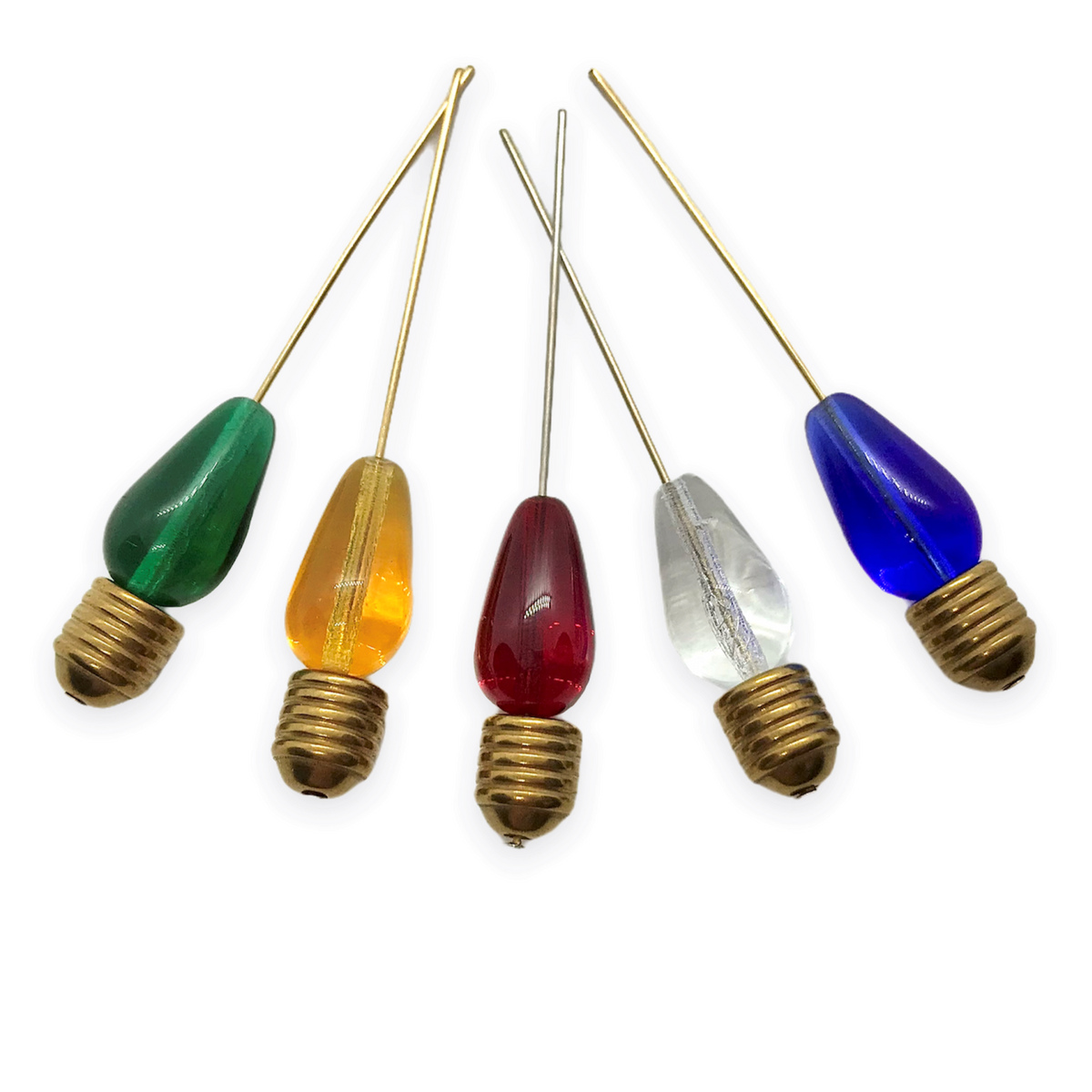 Christmas holiday colored string light bulb beads 10 sets (20pc) 21mm ...